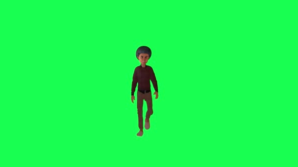 Boy Walking Chroma Green Screen Menschen Rendern Animation – Stockvideo ...