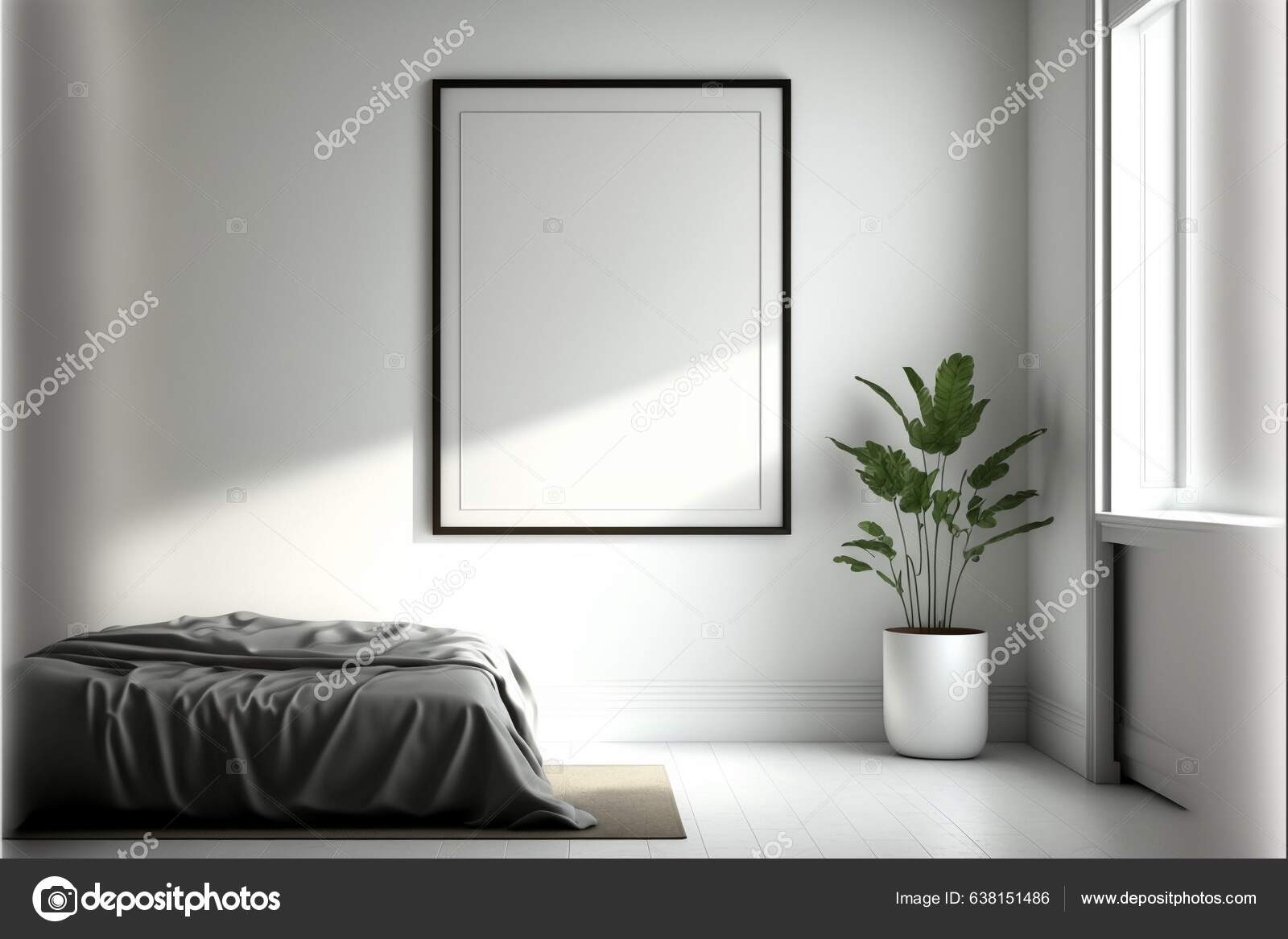 Simplicity Room Punctuated Grand Empty White Painting Wall — Stock ...