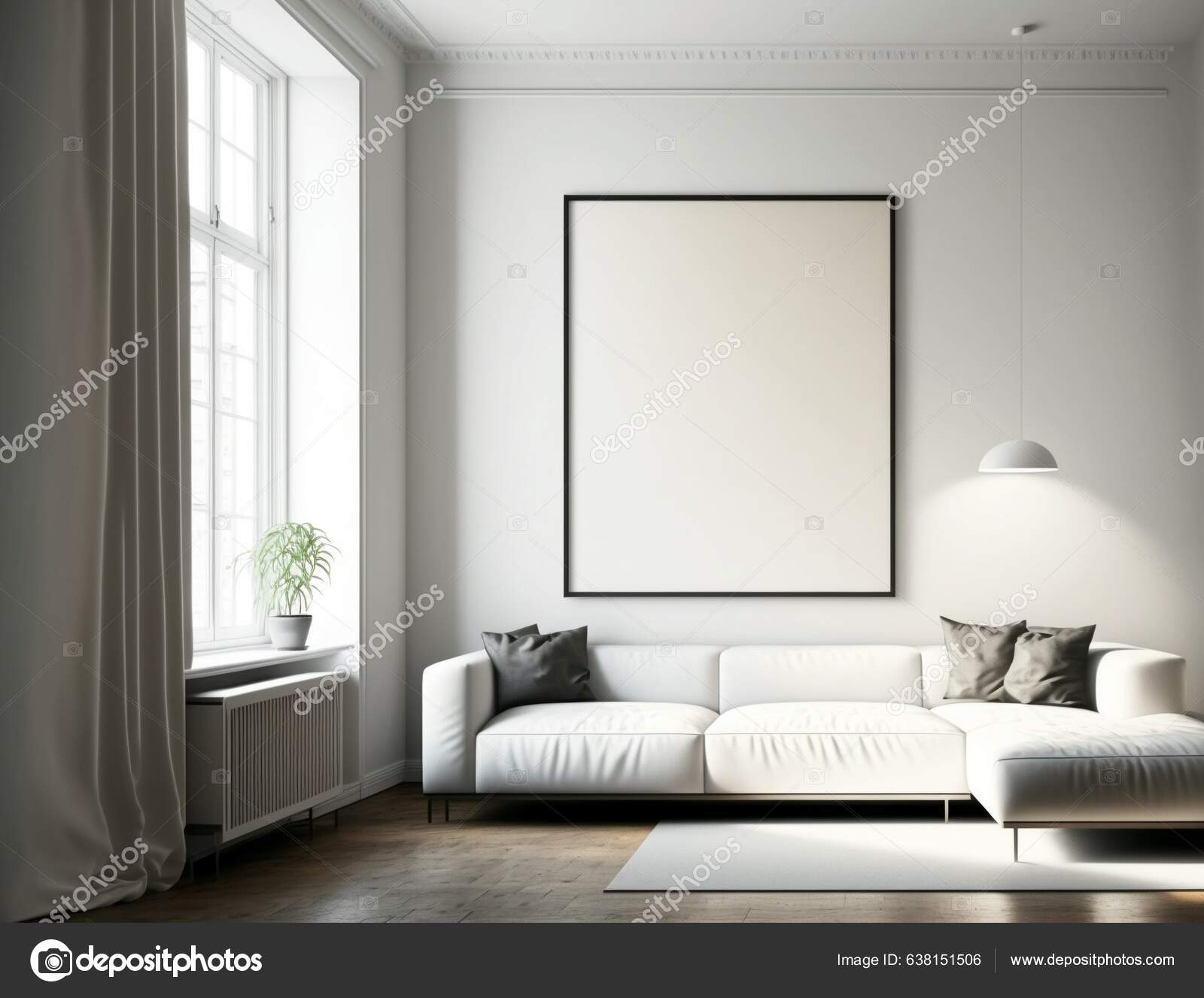 Simplicity Room Punctuated Grand Empty White Painting Wall — Stock ...