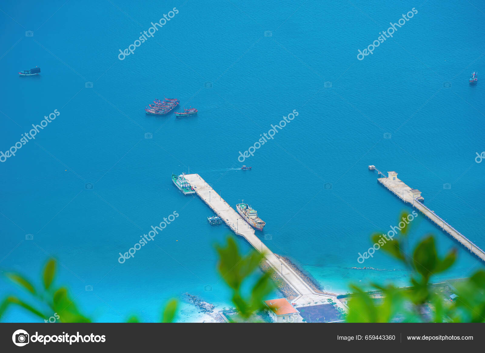 Top View Panoramic Coastal Con Dao Island View Waves Coastline — Stock ...