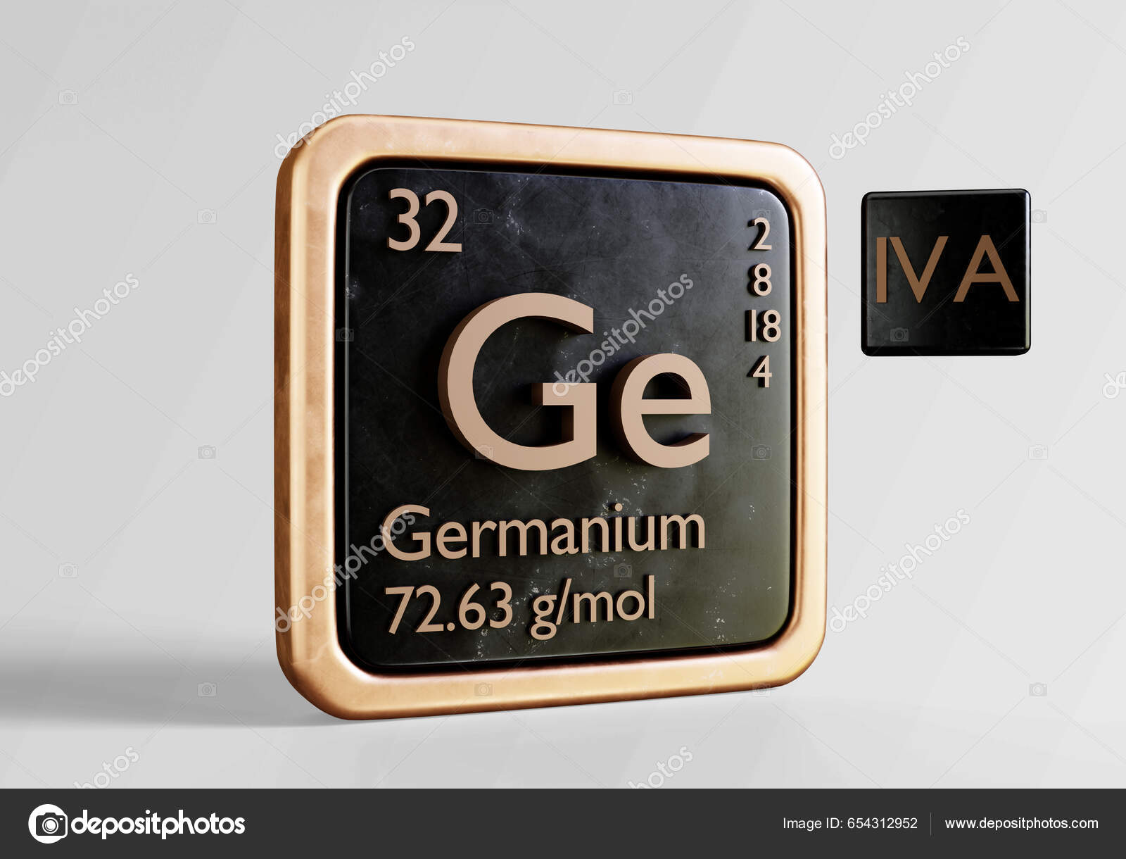 Chemical Elements Periodic Table Named Germanium — Stock Photo ...