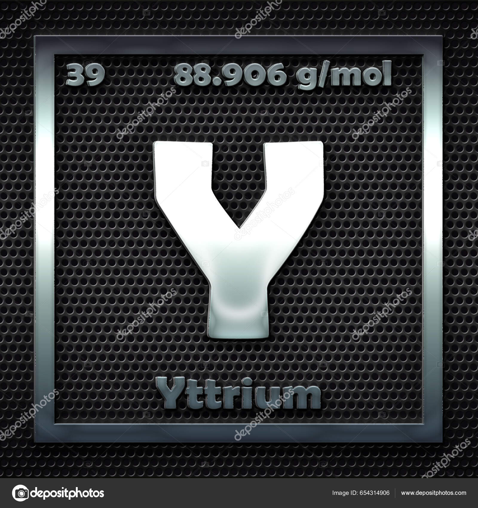 Chemical Elements Periodic Table Named Yttrium — Stock Photo ...