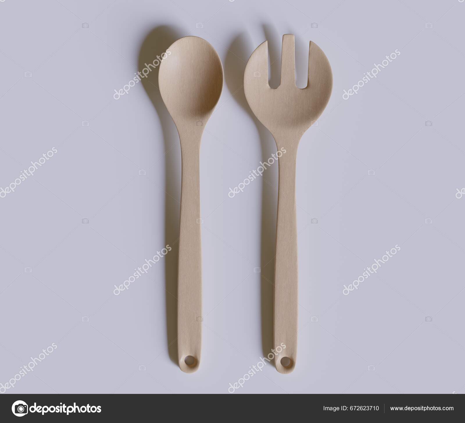 Spoons Realistic Render Wood Texture Modelling Software — Stock Photo ...