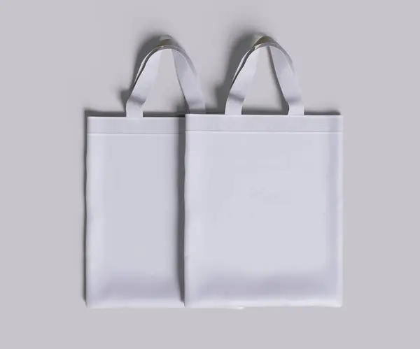 Shopping Bag White Color Realistic Paper Texture Isolated White ...