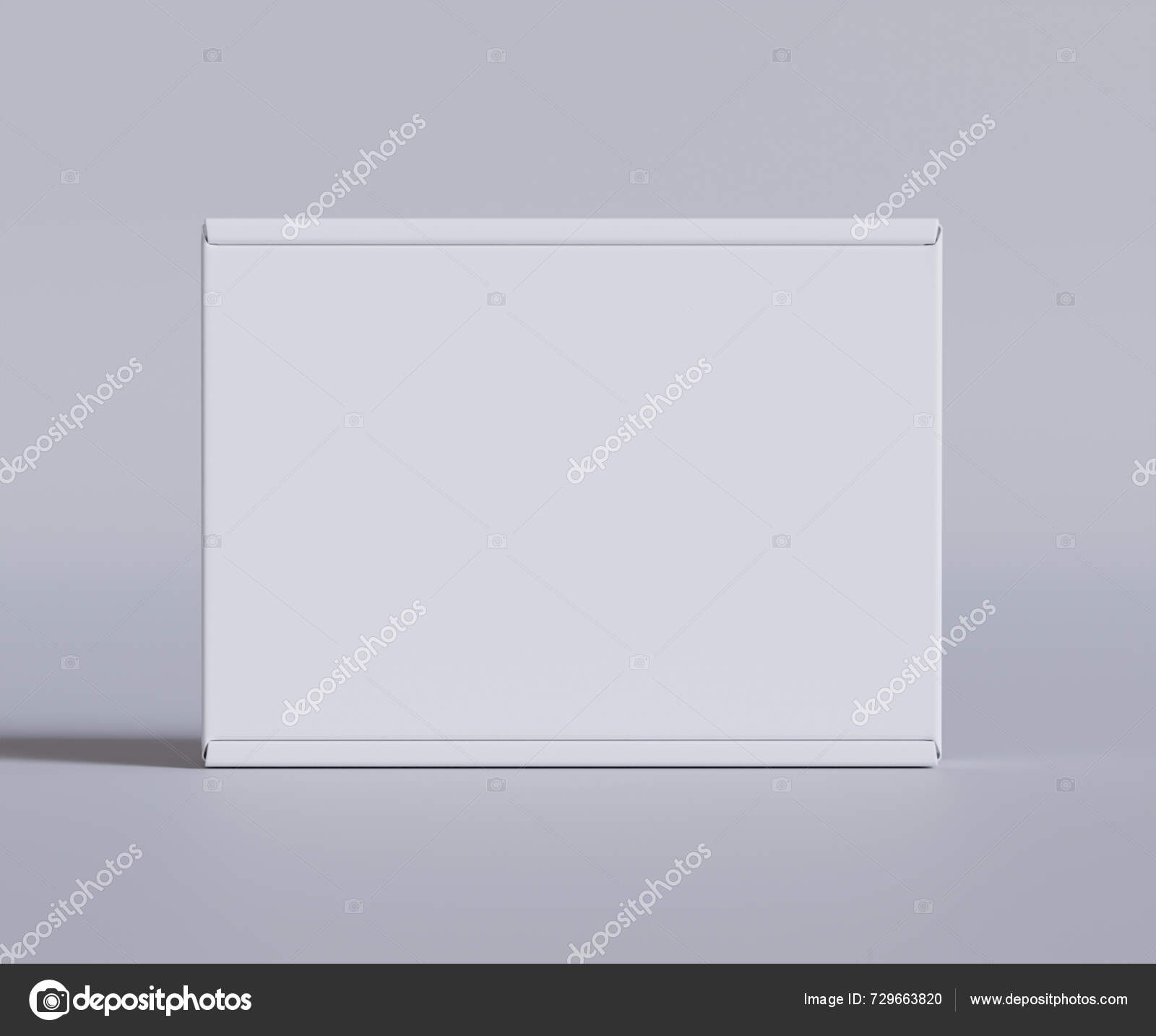 Cardboard Box White Color Render Illustration — Stock Photo ...