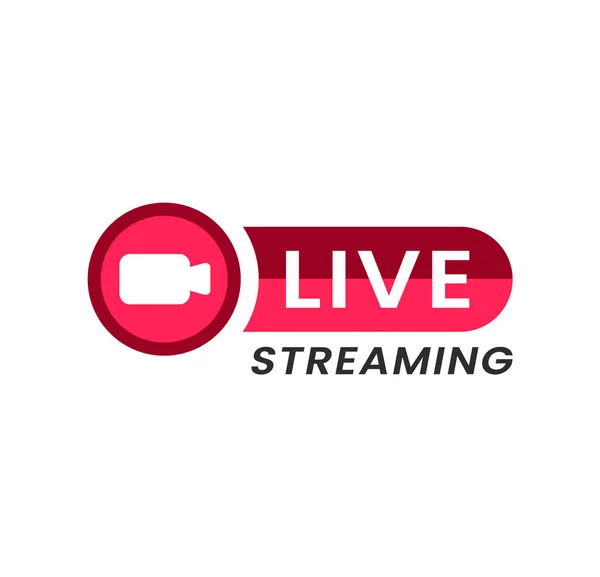 Live Streaming Button Live Stream Logo Live Streaming Icon Flat Stock ...