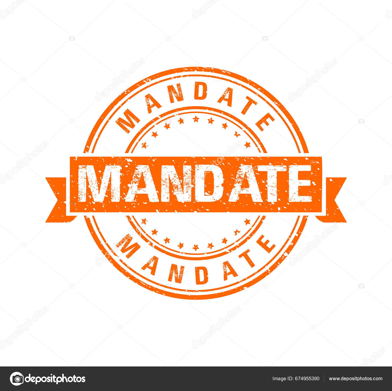 Mandate Stamp Red Circle Grunge Stamp Vector Stock Vector by ...