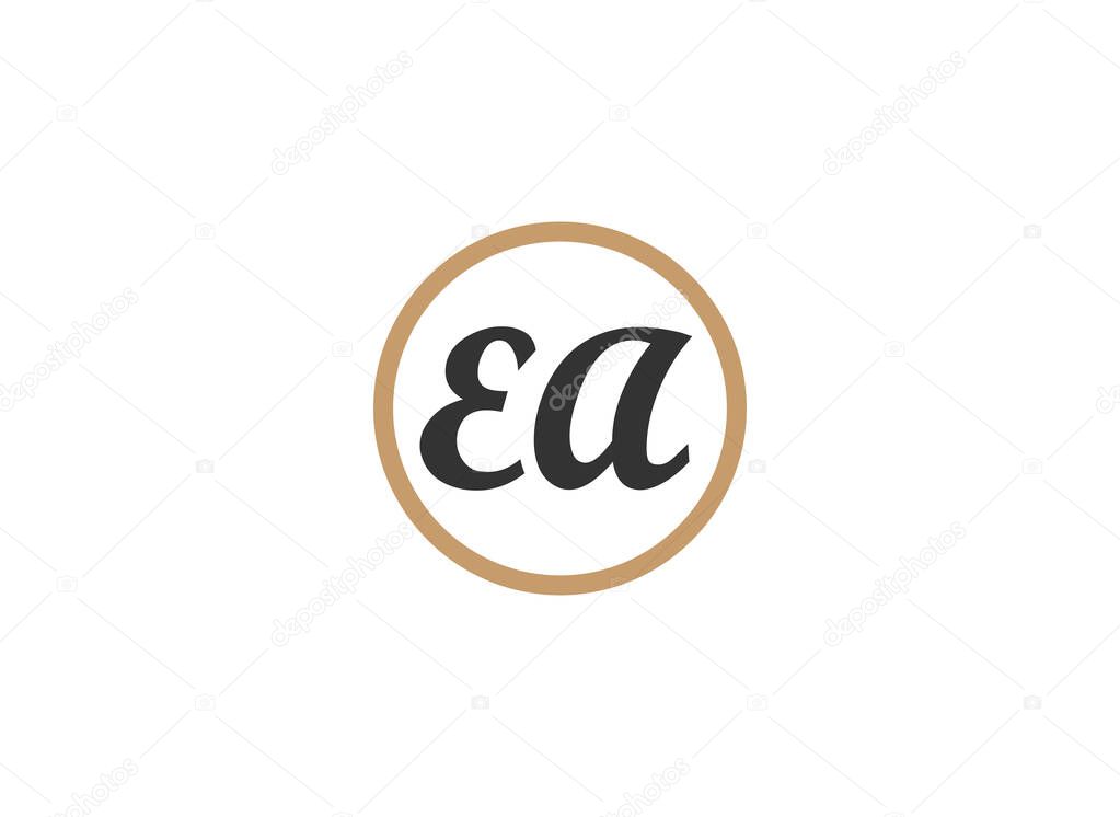 Letra inicial Diseño del logotipo de EA con fondo blanco. Diseño de ... Letra inicial Diseño del logotipo de EA con fondo blanco. Diseño de ...