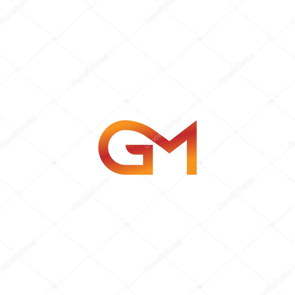 Diseño creativo único moderno del logotipo de la letra de GM Diseño del ...