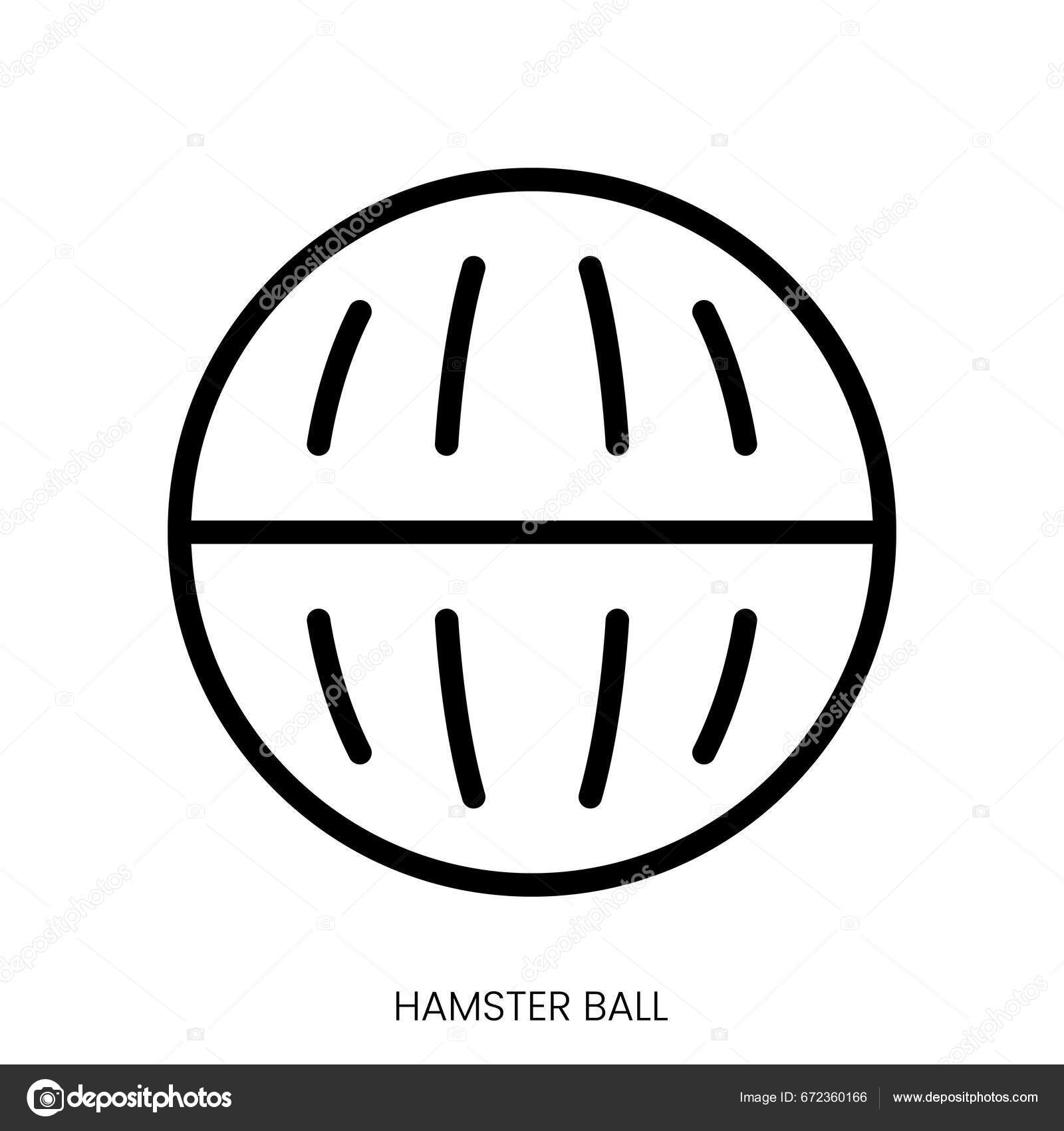 Hamster Ball Icon Line Art Style Design Isolated White Background Stock ...