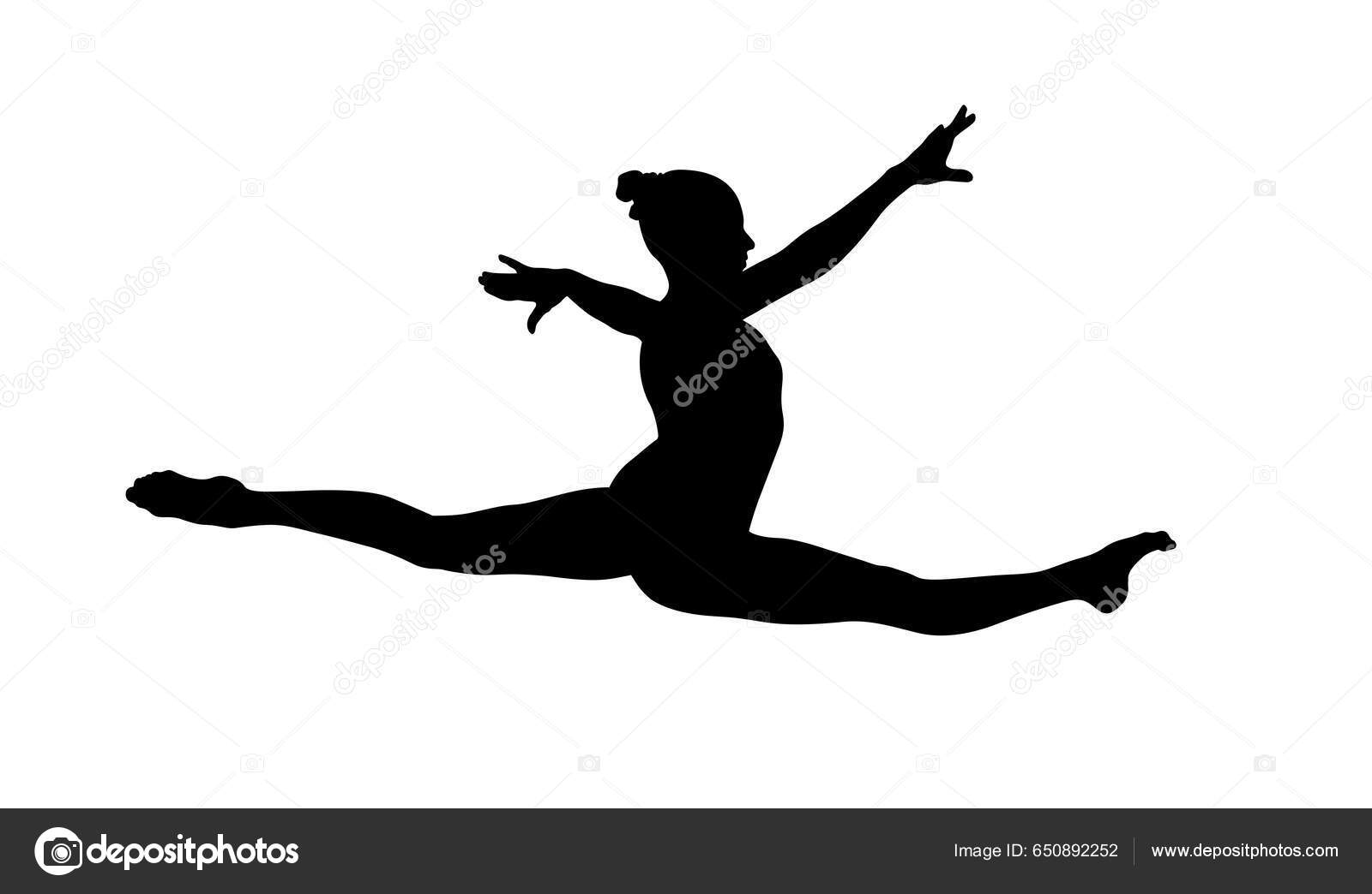 Silueta De Splits De Gimnasia