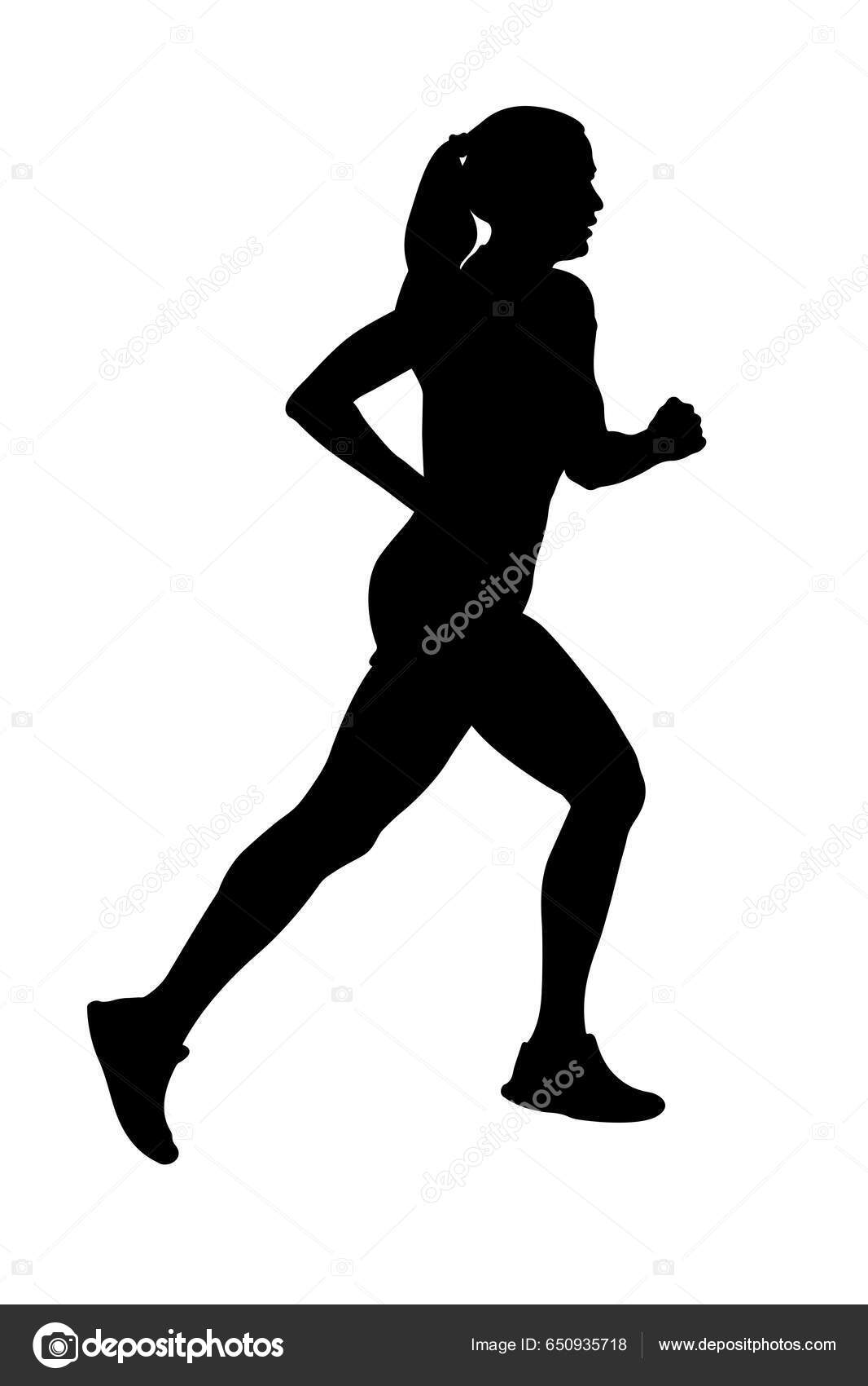 Female Sprinter Silhouette