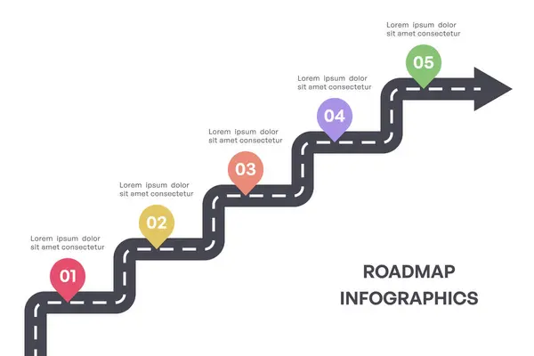 Road map infographic Vector Images | Depositphotos