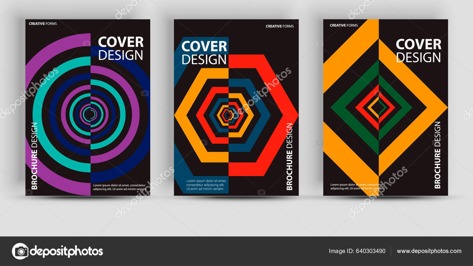 Swiss Brochure Template Collection Contemporary Vertical Banners Vector ...