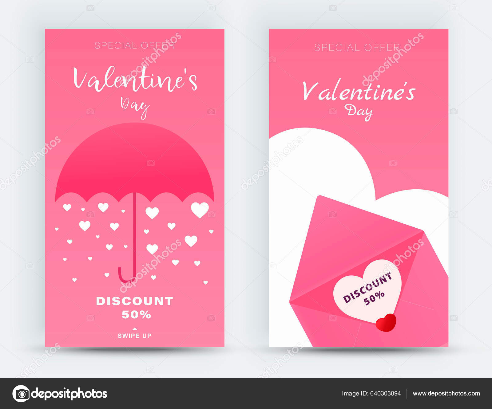 Social Media Splash Screen Layout Valentine's Day Celebration Banners ...