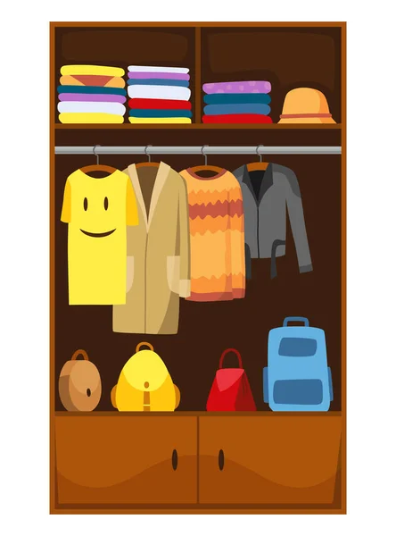 Guardarropa del dibujo animado imágenes de stock de arte vectorial ...