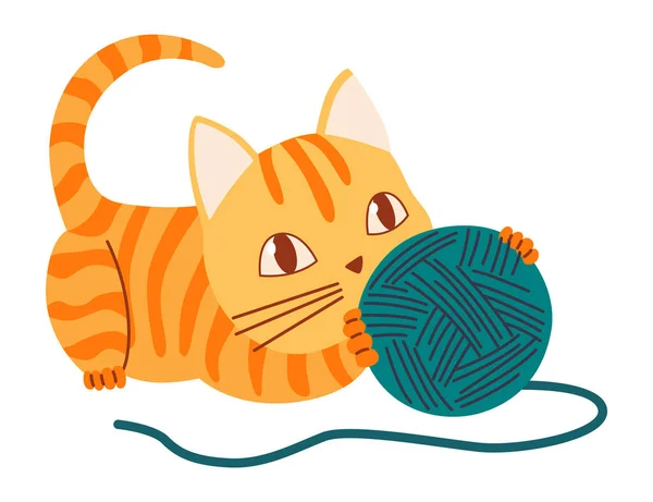 Kitten With Yarn Clip Art