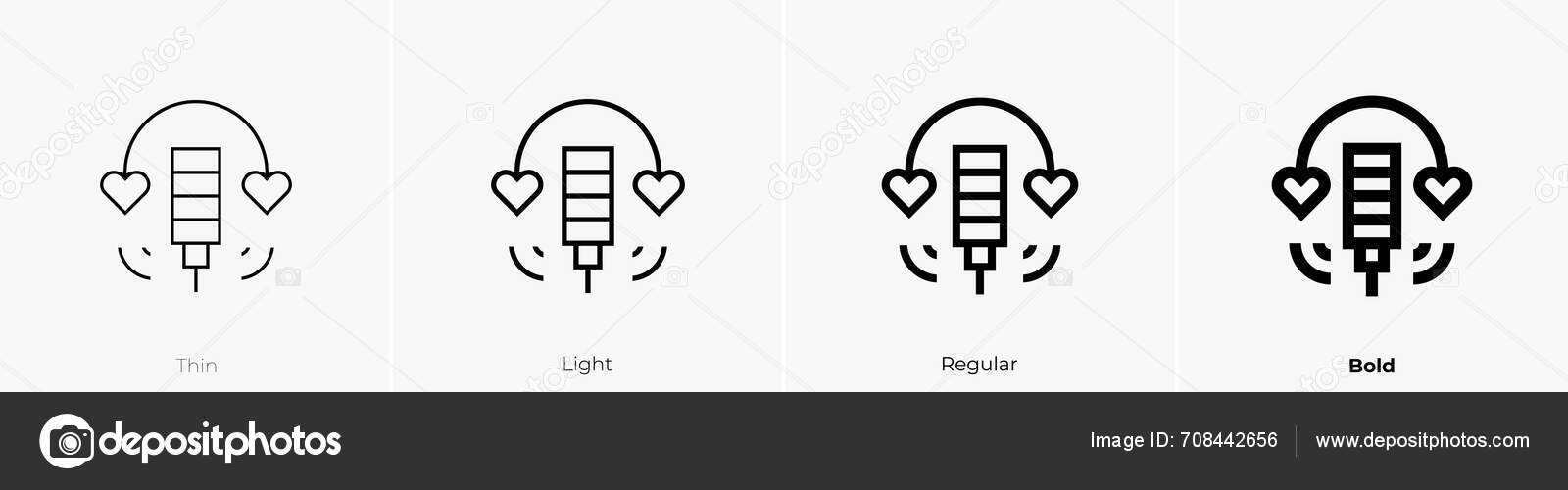 Asmr Icon Thin Light Regular Bold Style Design Isolated White Stock Vector by ©DuoWalker 708442656