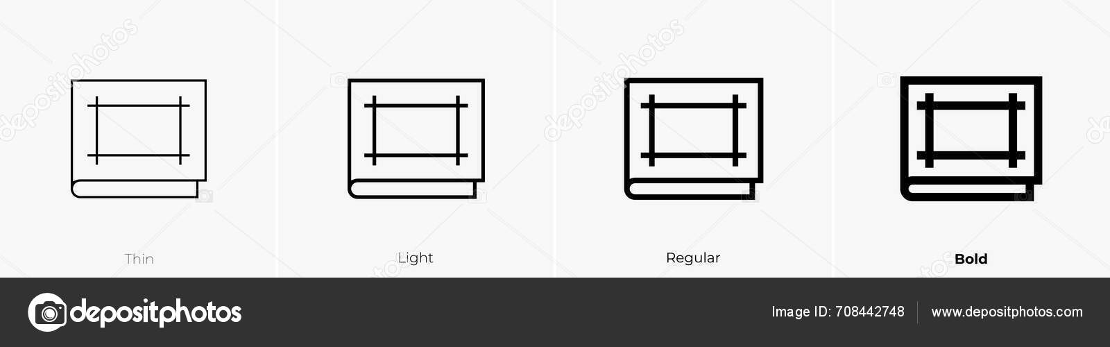 Artboard Icon Thin Light Regular Bold Style Design Isolated White Stock Vector by ©DuoWalker ...