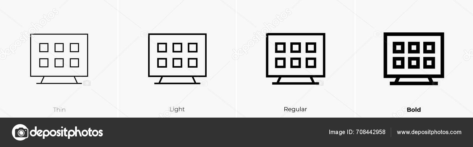 Apps Icon Thin Light Regular Bold Style Design Isolated White Stock Vector by ©DuoWalker 708442958