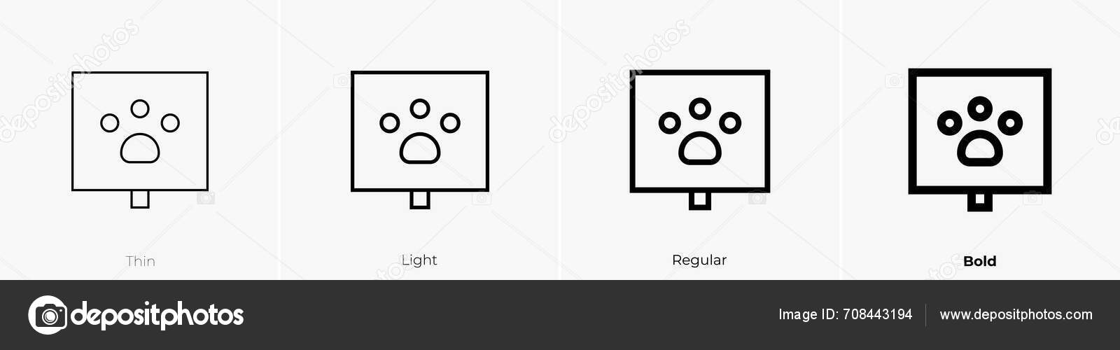 Animal Rights Icon Thin Light Regular Bold Style Design Isolated Stock Vector by ©DuoWalker ...