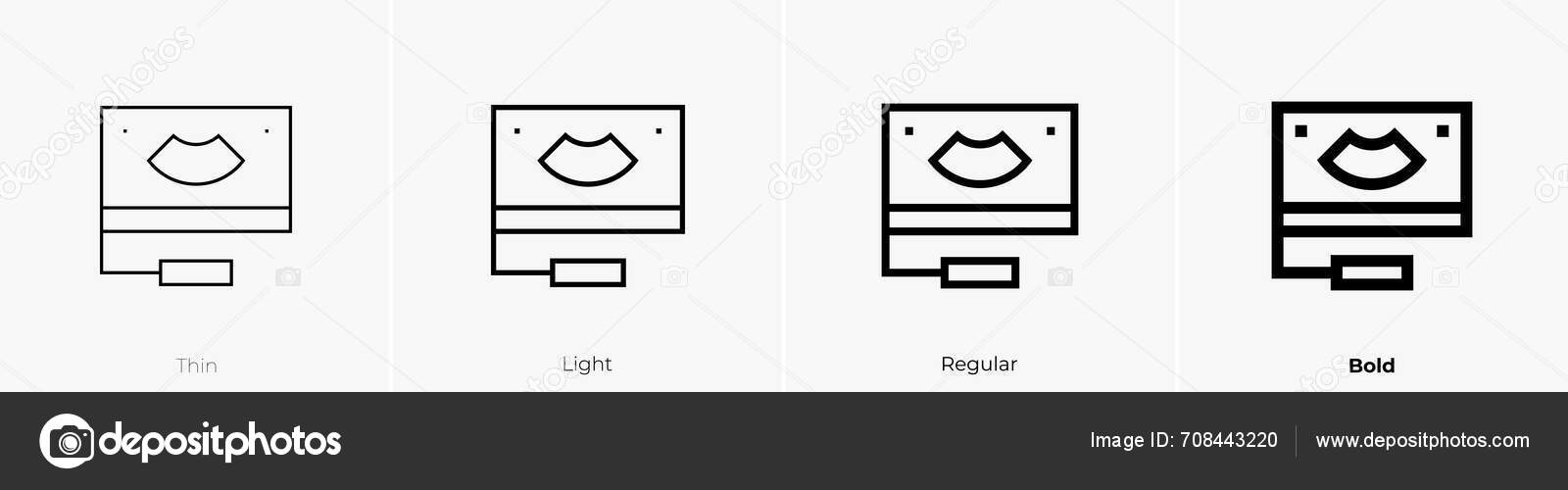 Angiography Icon Thin Light Regular Bold Style Design Isolated White ...
