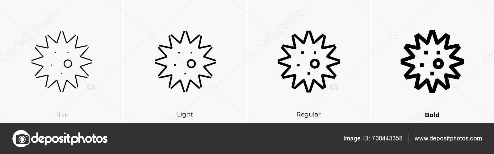 Amoeba Icon Thin Light Regular Bold Style Design Isolated White Stock Vector by ©DuoWalker 708443358