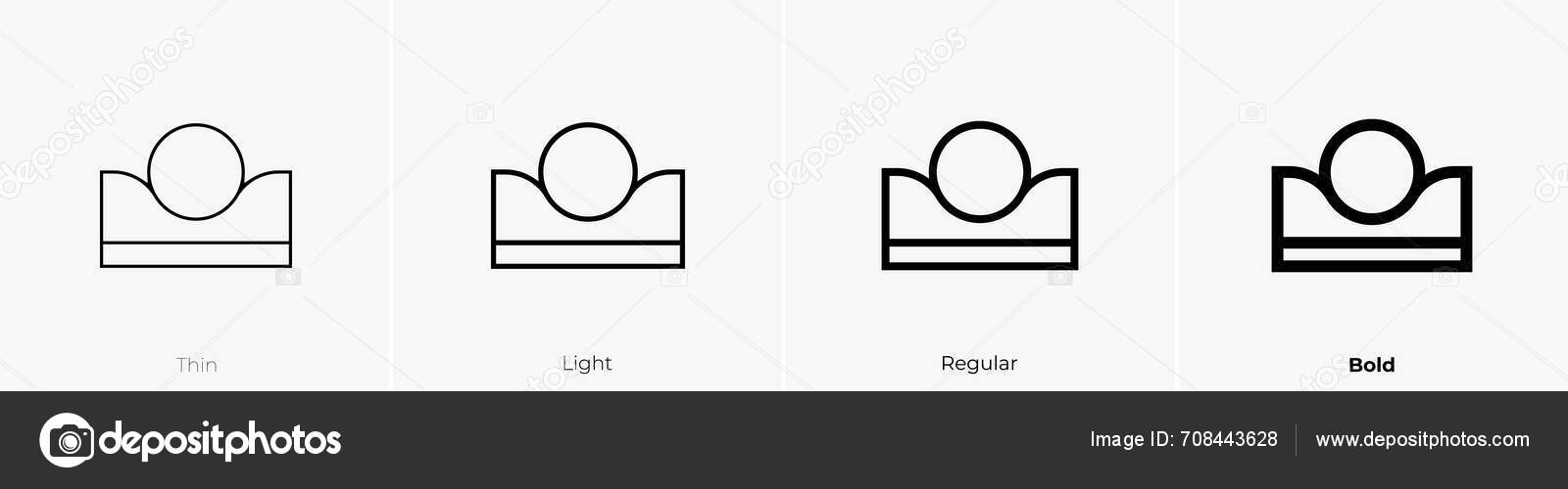 Akhet Icon Thin Light Regular Bold Style Design Isolated White Stock Vector by ©DuoWalker 708443628