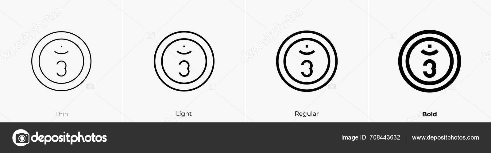 Ajna Icon Thin Light Regular Bold Style Design Isolated White Stock Vector by ©DuoWalker 708443632
