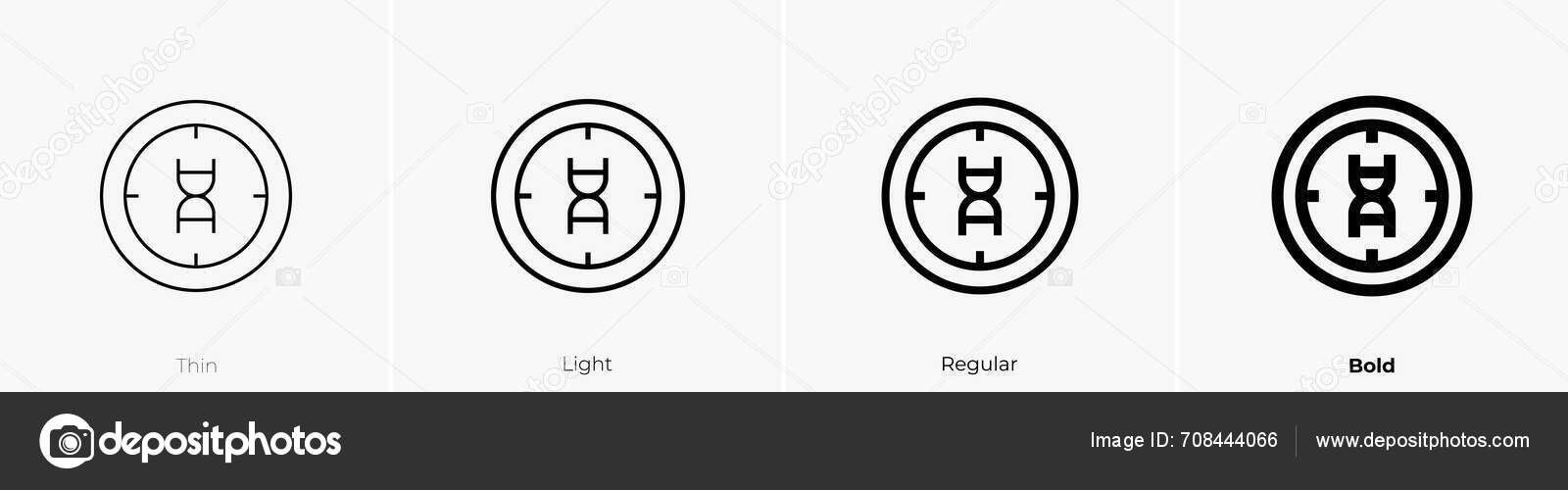 Accuracy Icon Thin Light Regular Bold Style Design Isolated White Stock Vector by ©DuoWalker ...
