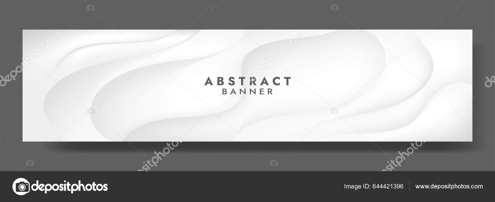 Abstract White Banner Template Modern Background Design Gradient Color ...