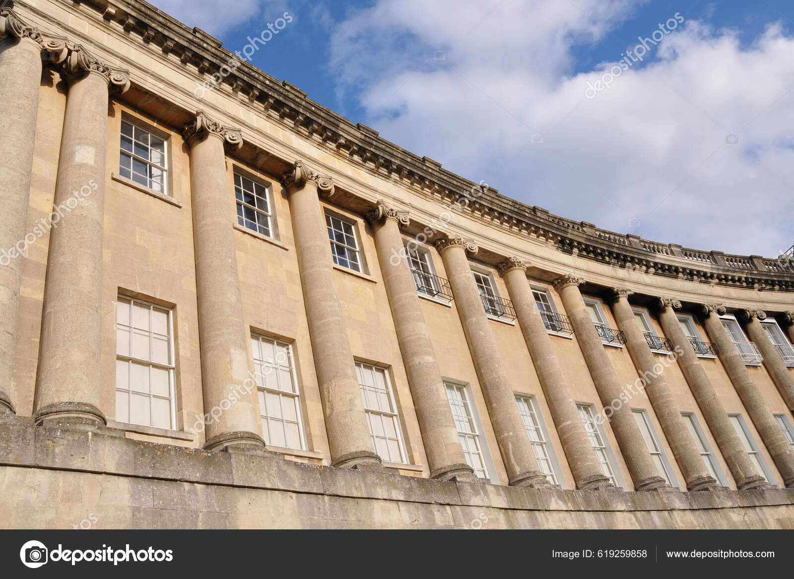 Exterior View Landmark Royal Crescent Buildings Street City Bath ...