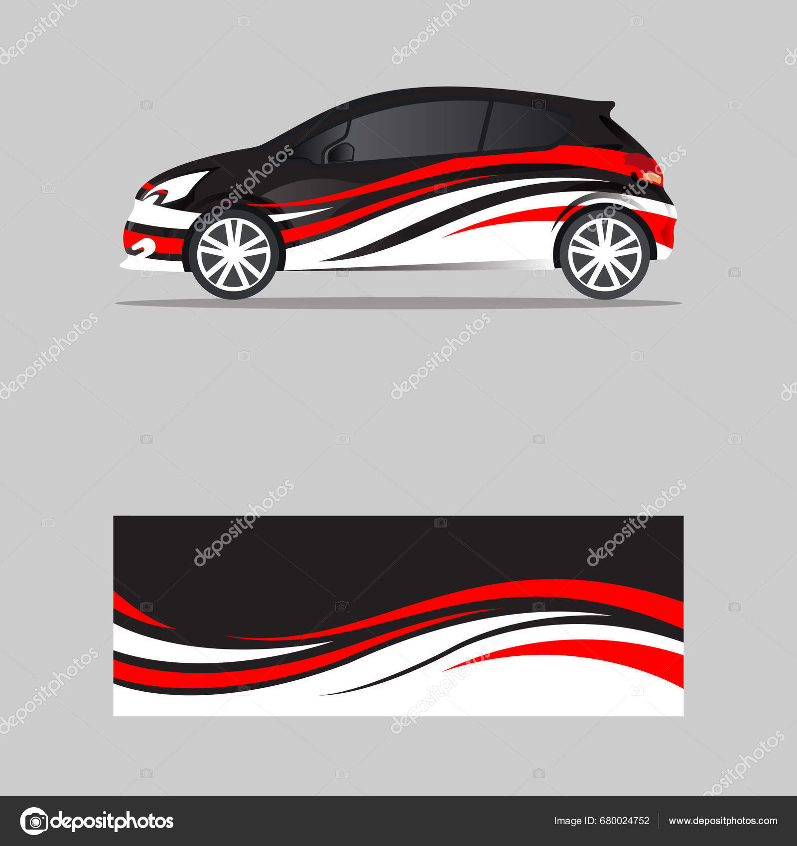 Vettoriale stockAvvolgente Auto Decalcomania Ondulato Vettore Design ...