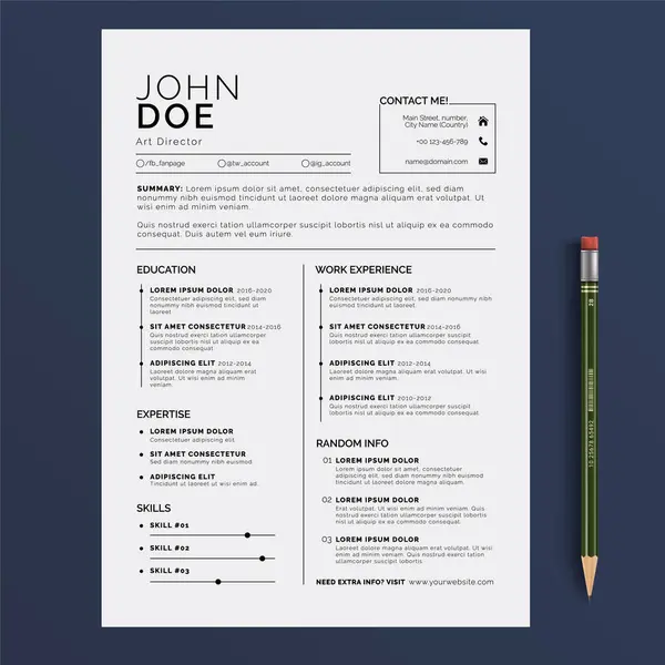 Kuvapankin valokuvat: Modelo de currículo simples do vetor ...