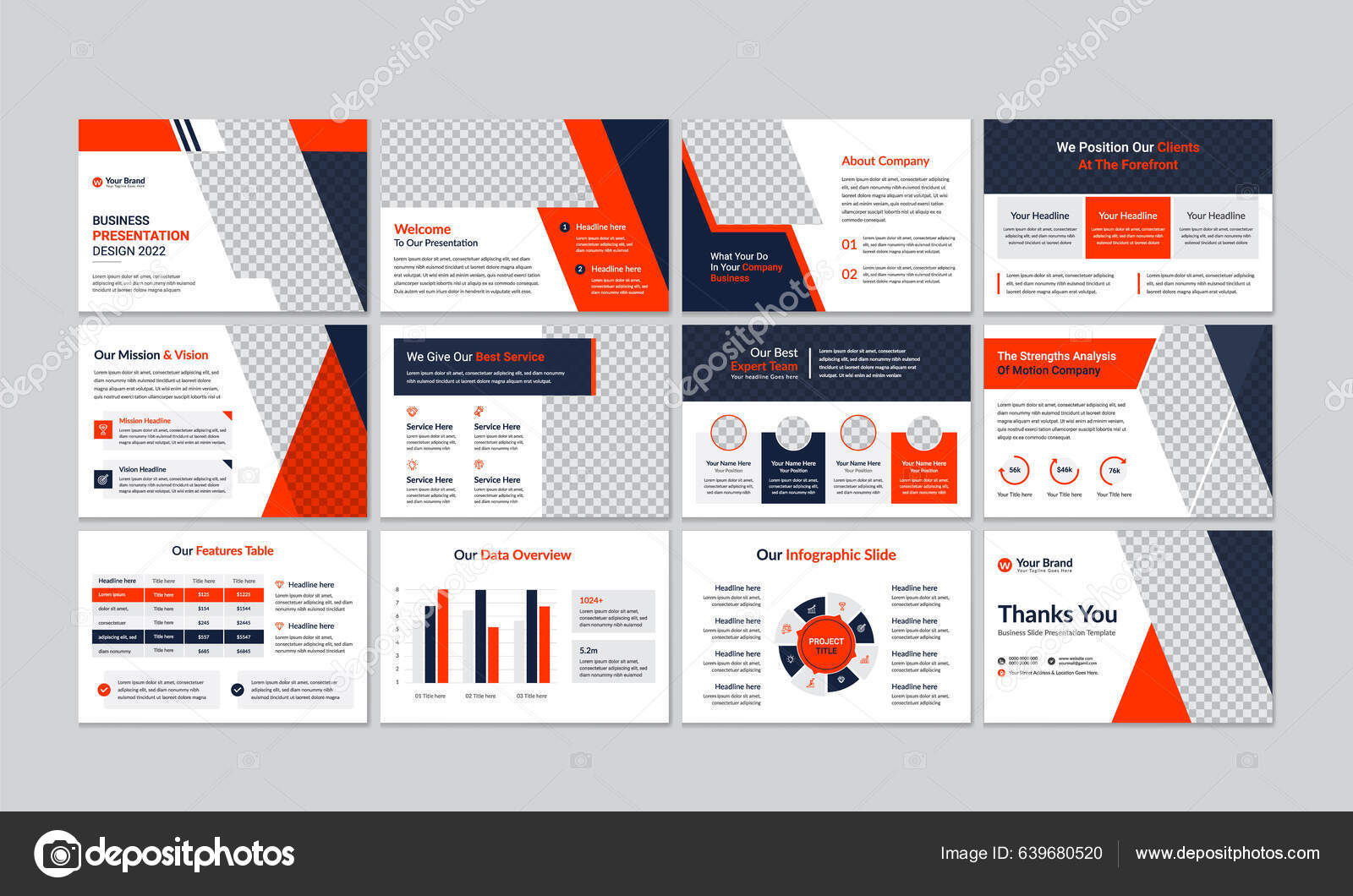 Business Presentation Slide Layout Background Use Business Annual ...