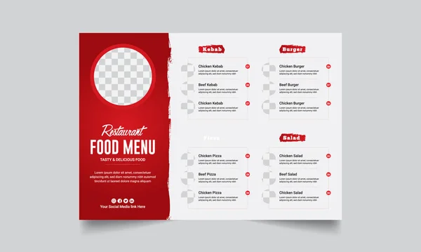 Restaurant Food Menu Brochure Design Templates Modern Colorful Size Tri ...