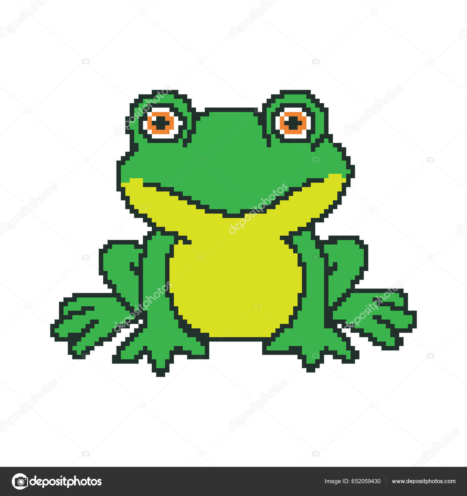 Arte Píxeles Rana Para Juegos Aplicaciones Vector de stock #652059430 ...