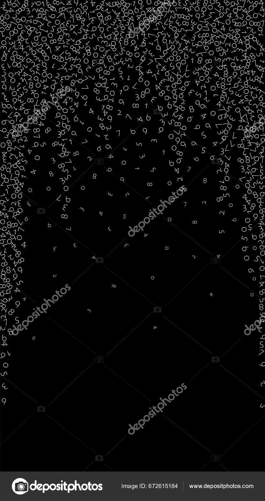 Falling Numbers Big Data Concept Binary White Disorderly Flying Digits ...