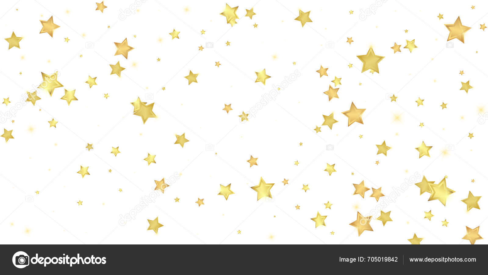Magic Stars Vector Overlay Gold Stars Scattered Randomly Falling ...