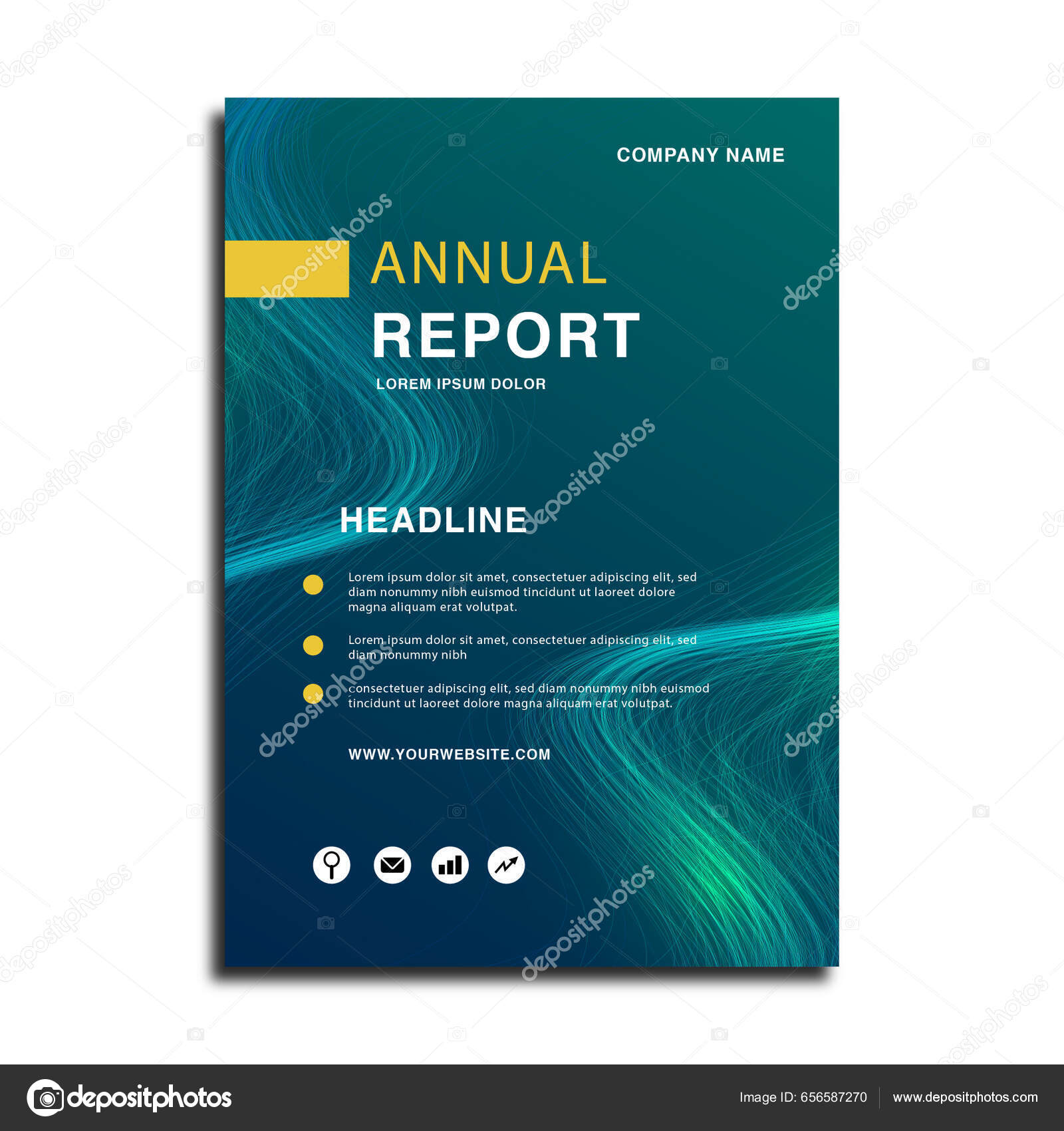 Modern Annual Report Template Profesional Business Brochure Abstract ...
