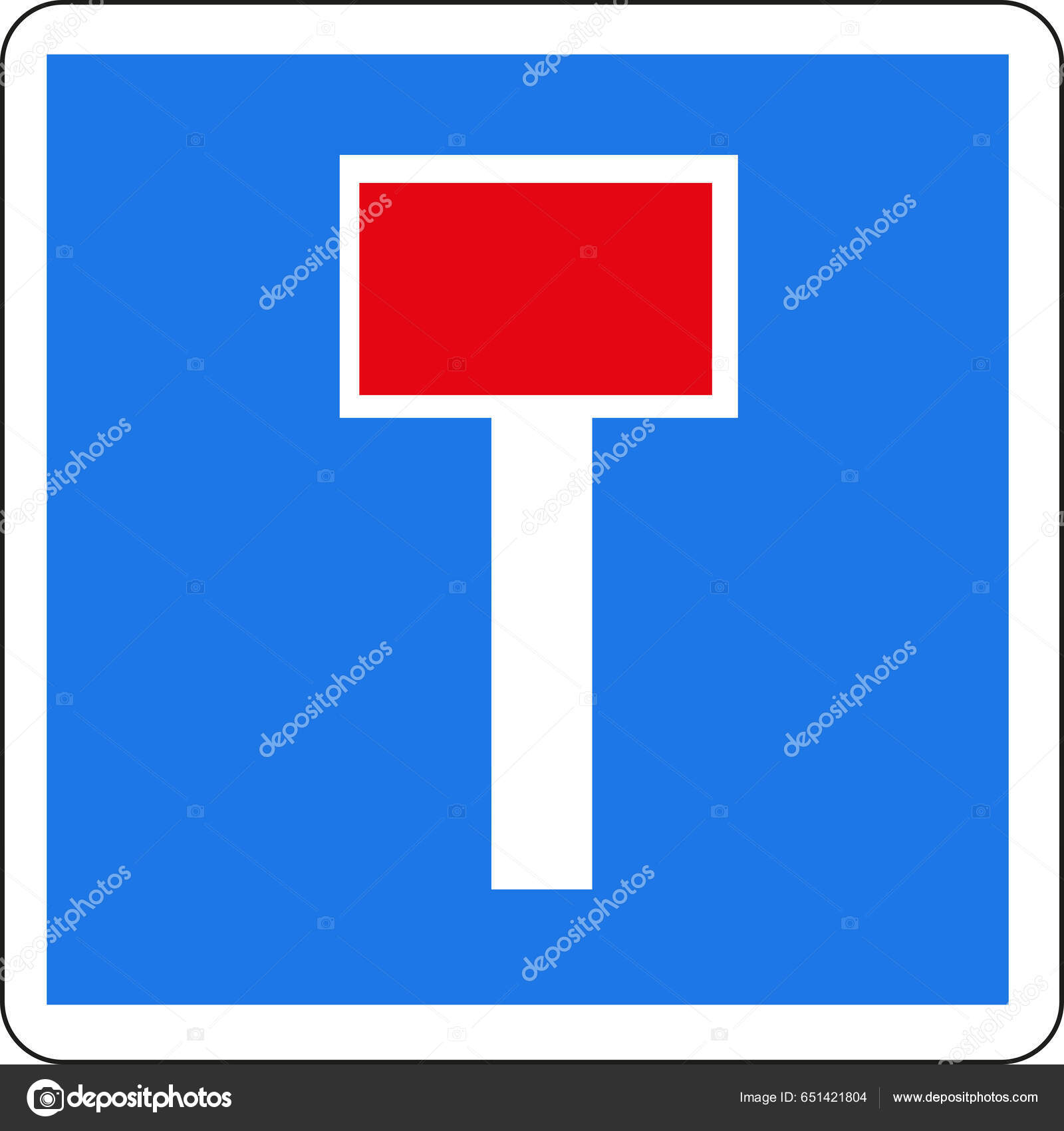 Road Sign Dead End Street Stock Vector By ©guyozenne 651421804