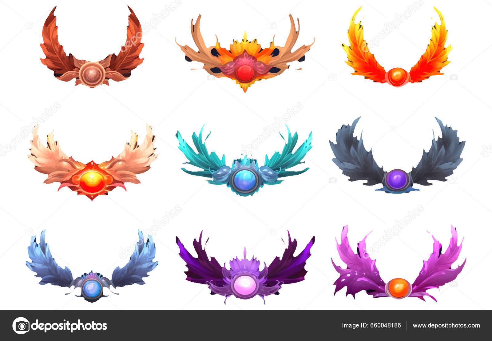 Set Vector Illustration Badge Level Results Isolated White Background ...