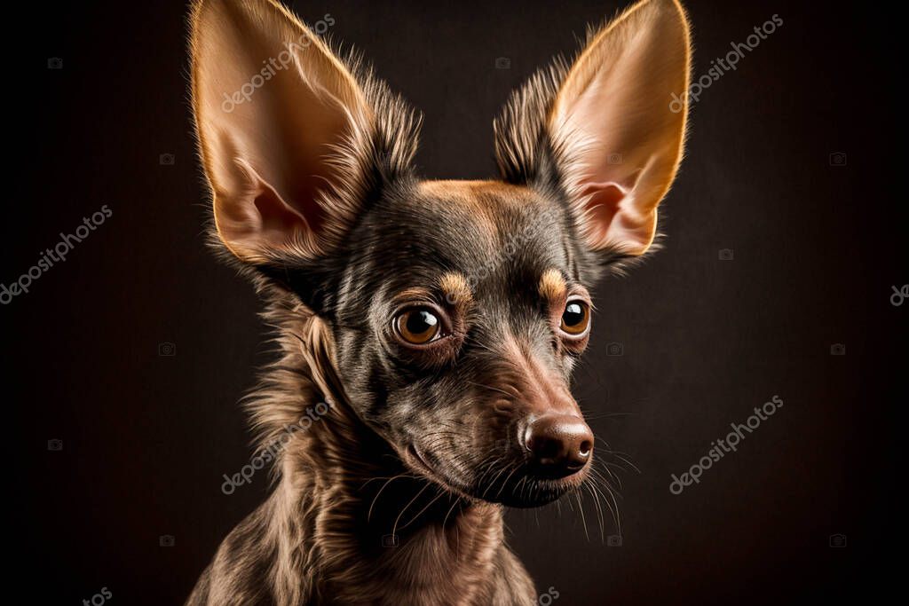 Majestic Xoloitzcuintli Dog on Dark Background - A Rare Breed with ...