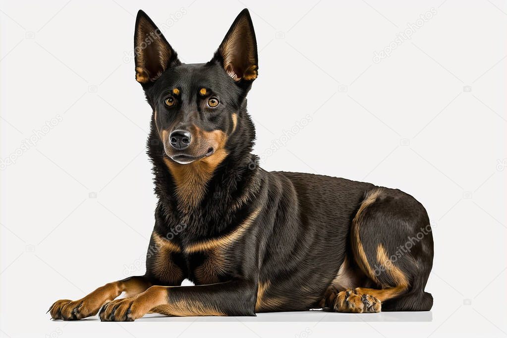 Imagen dinámica del perro Kelpie australiano: Mostrando la agilidad e ...