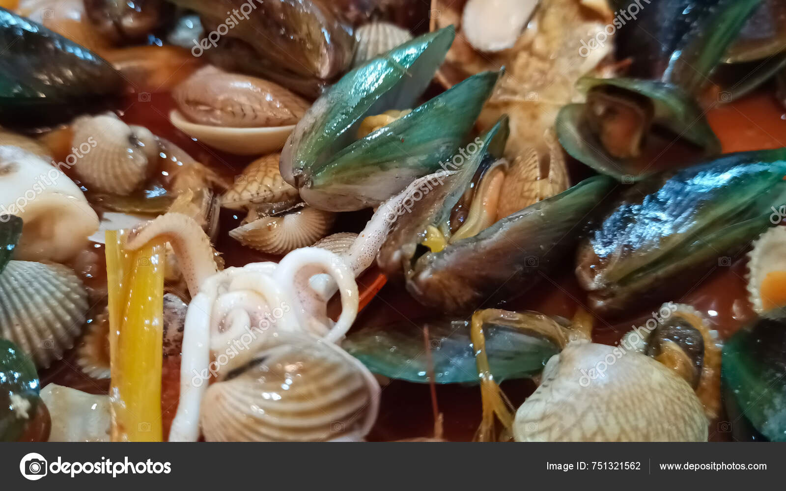Close Various Seafood Dishes Fresh Crab Shells — Stock Photo ...