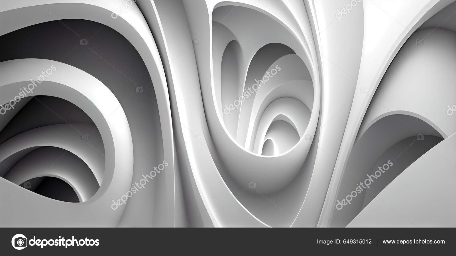 White Wave Curve Shape Rendering — Stock Photo © jamesteohart #649315012