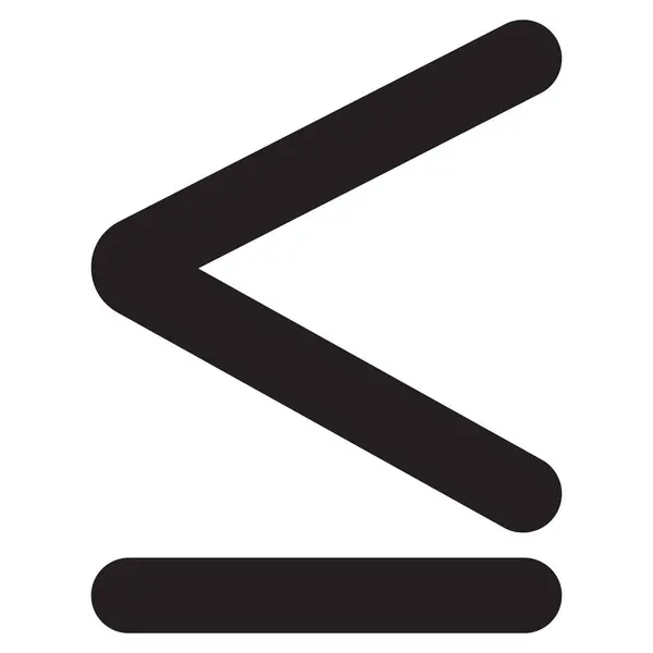 Supérieur Égal Inférieur Égal Vecteur Symbole Isolé Sur Fond Blanc ...