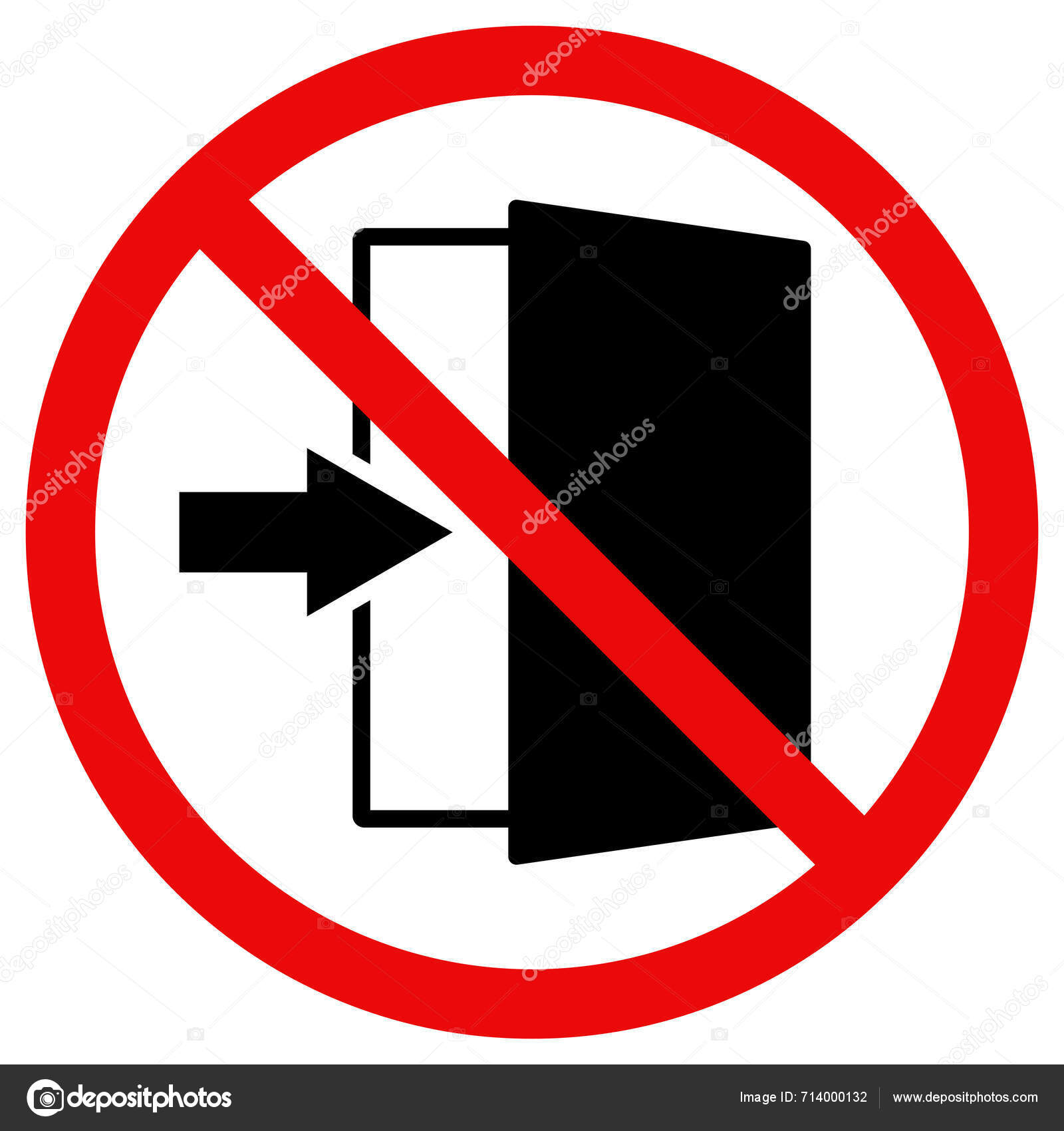 Image vectorielle Pas Panneau Sortie Icône Sortie Interdite Vecteur ...