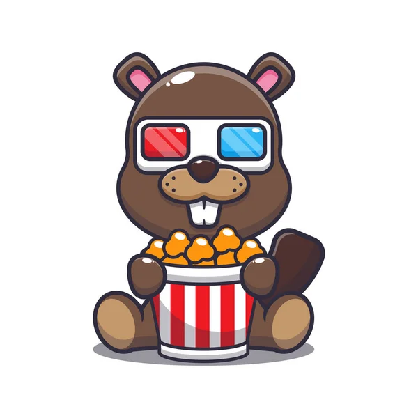 Cute Chef Beaver Eating Soup Vector Cartoon Illustration Suitable ...