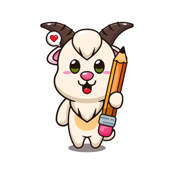 Sød Ræv Bedrift Blyant Tegneserie Vektor Illustration Stock-vektor af ...